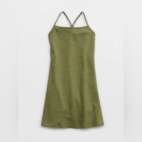 aerie | Dresses | Off Line By Aerie Olive Green The Hugger Dress With ...